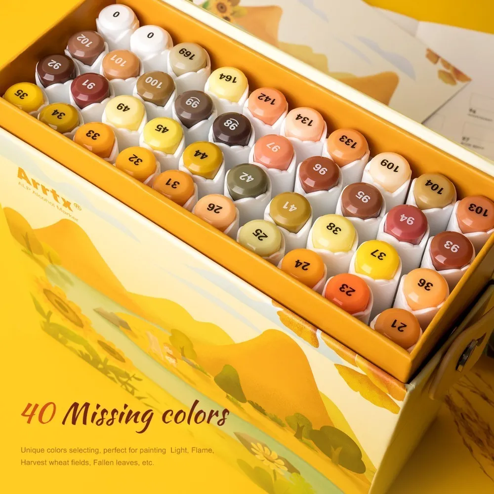 Arrtx ALP 40-Color ohuhu markers 320 for Light,...