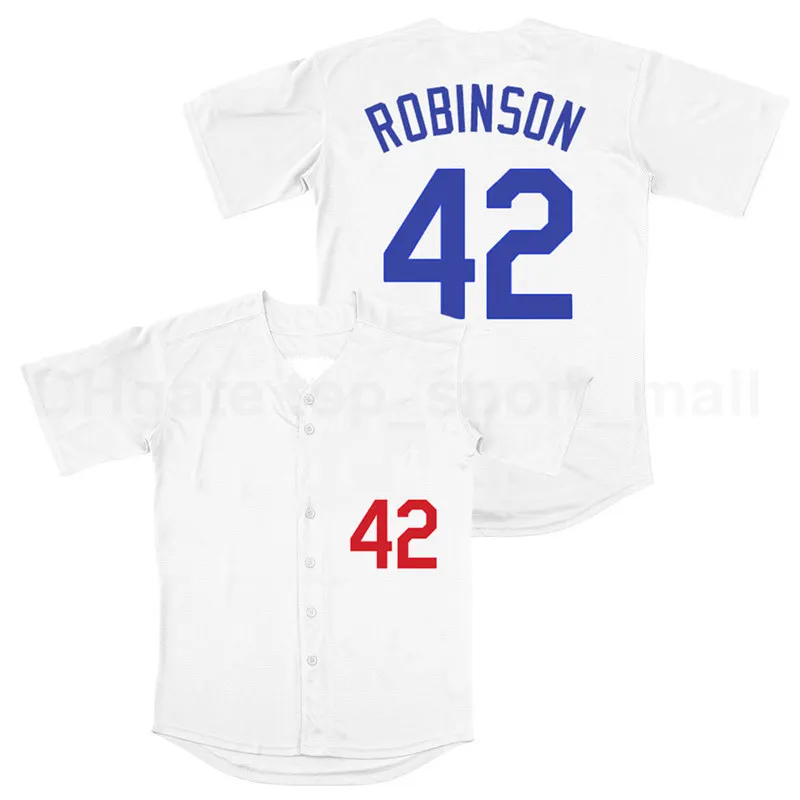 Retror Baseball 42 Jackie Robinson Vintage Jersey 1955 Hombres Flexbase ...