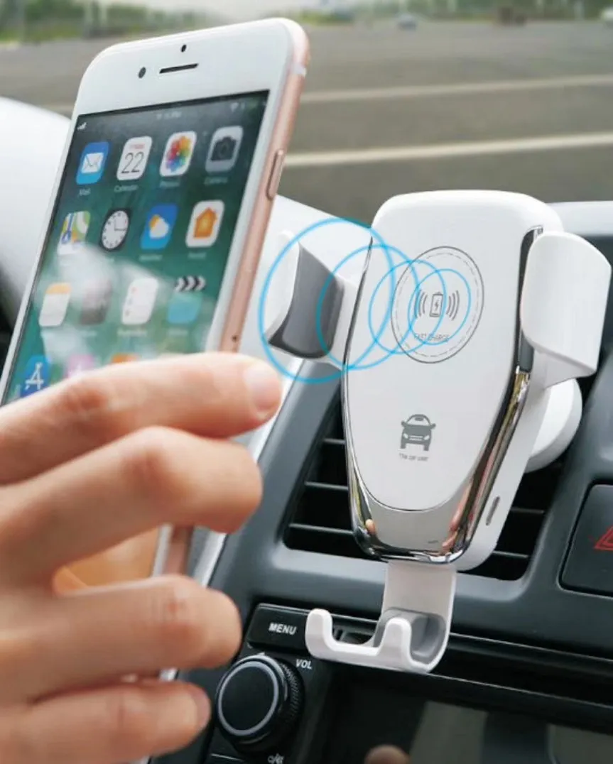 Inductive Car Phone Charger & Vent Mount - Universal Qi Wireless ...