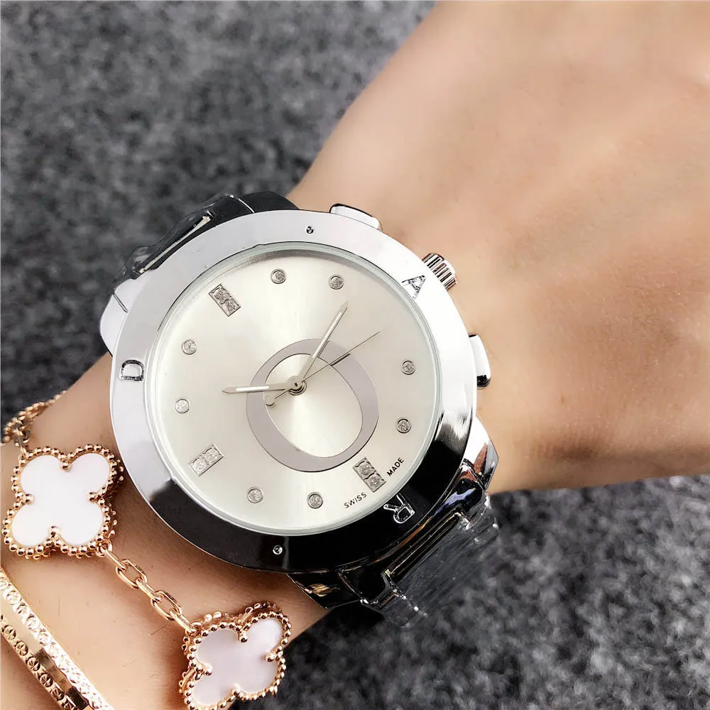 Fashion Women Girls Crystal Steel Metal Band Quartz Wrist Watch P37 ...