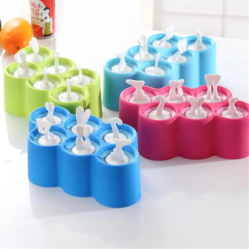 Summer Cooling Tool: 6 Hole Silicone Ice Cream Ball Popsicle Silicone ...