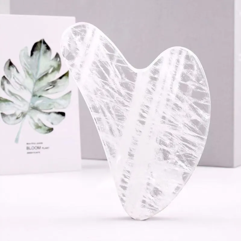 Natural Rock Quartz Stone Guasha Scraper Reathlete Leg Massager For ...