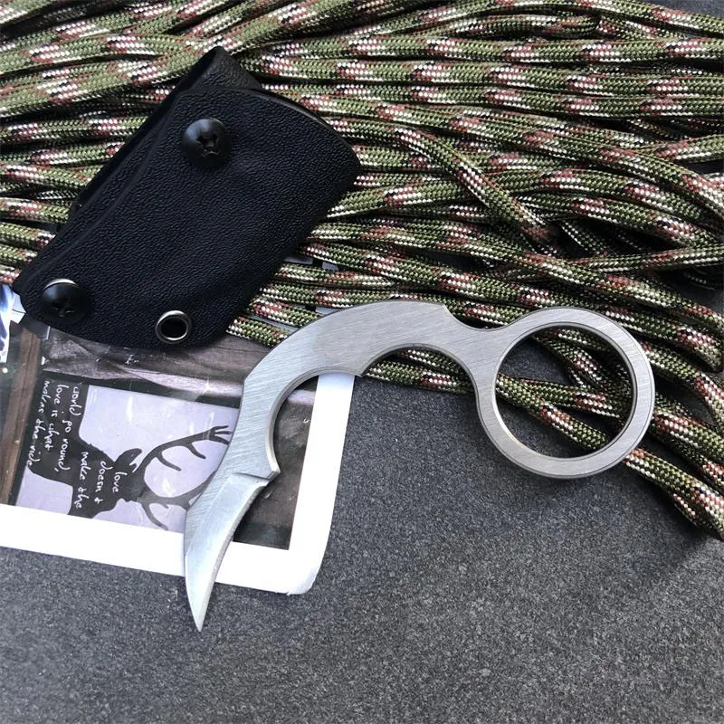 Compact Claw Karambit Knife: 9Cr18Mov Steel, Satin Blade, Fixed Blade ...