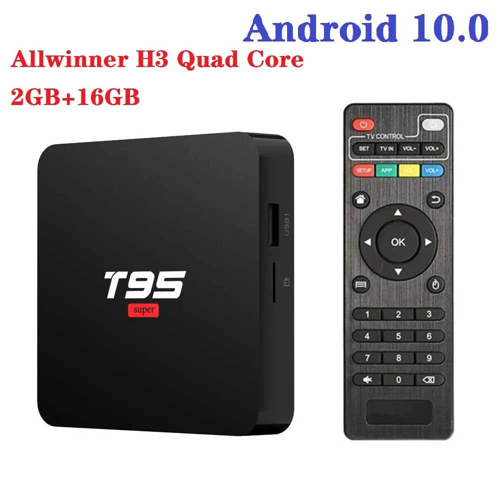 T95 Android TV Box 2024 Allwinner H3, 2 Go RAM + 16 Go, 2,4 G De Wifi ...