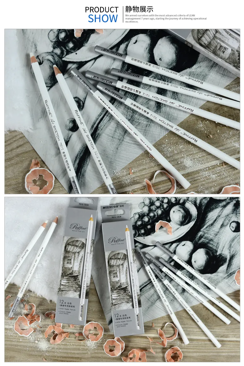 MARCO Raffine 7012 Professional Drawing Sketch Pastel Art Pencil Set ...