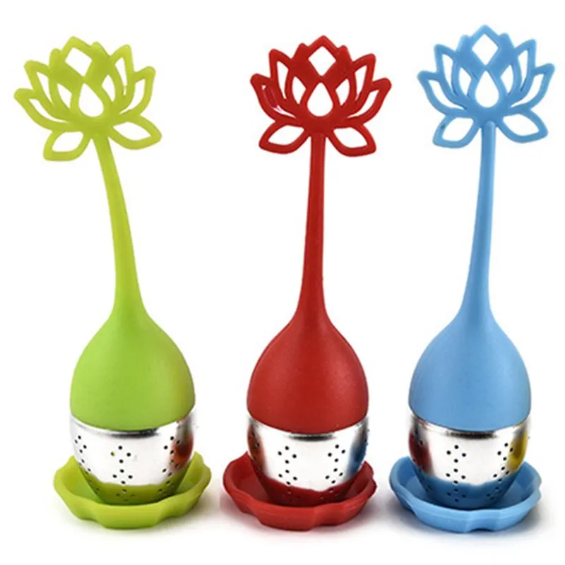 DHgate.com:Coffee & Tea Tools Silicone Lotus Shaped Stainless Steel Tea ...