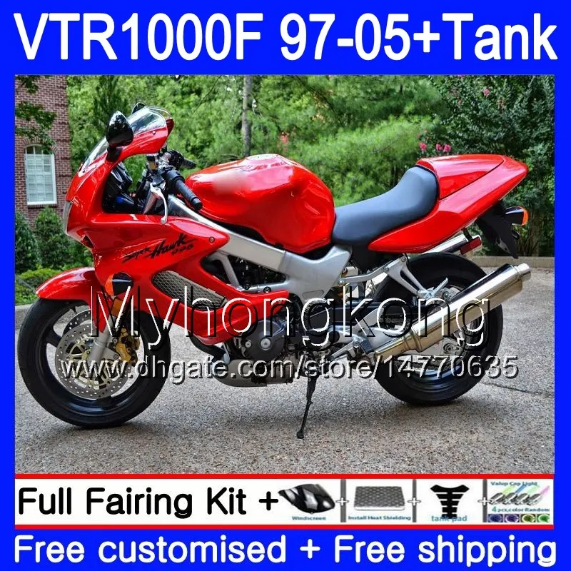 Body and Tank Fairing for Honda SuperHawk VTR1000F 1997-2005 VTR 1000 F ...