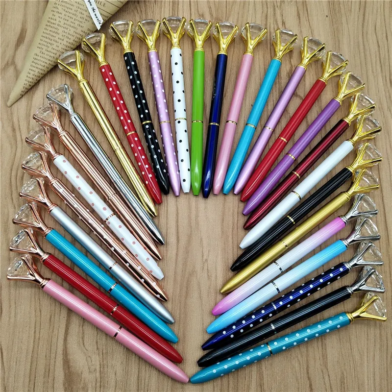 DHgate.com:22-Color Diamond Crystal Metal Ballpoint Pens for Wedding ...