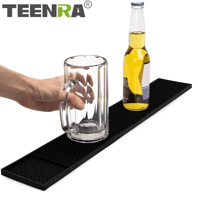 TEENRA Waterproof Rectangle mats for bar - PVC Beer and Rubber Table ...