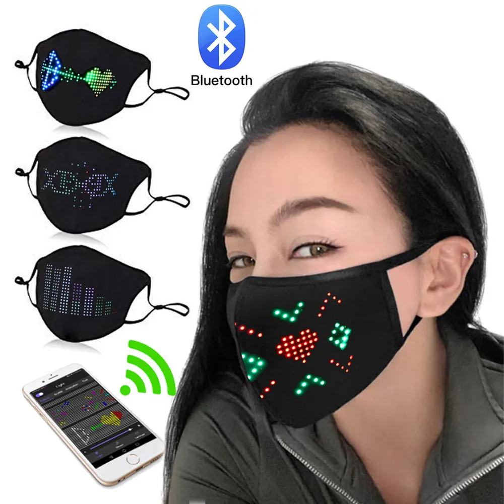 Led Face Mask Costume Sterilization Party Light LED Flashing Mask 7 ...