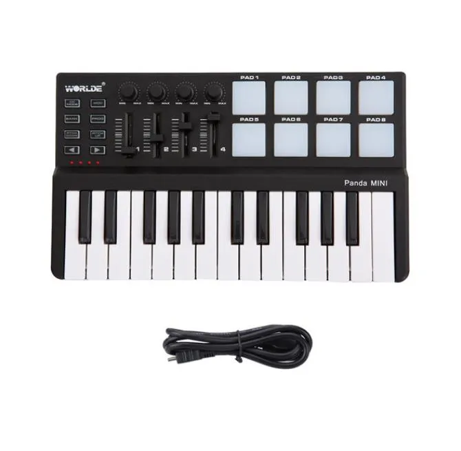 DHgate.com:Portable 25-Key USB MIDI Keyboard Controller - Compact Mini ...