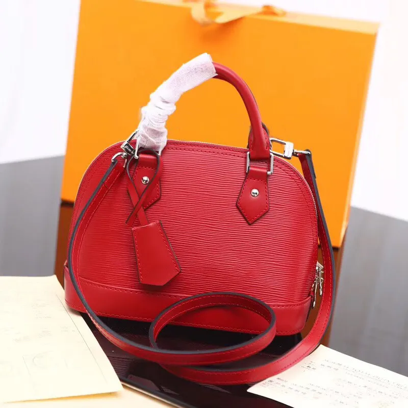 Luxury Classic Shell Bag Damier Patent Leather Grid Bags Designer ...