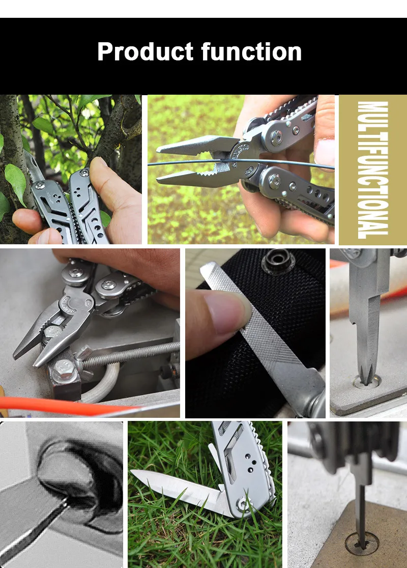 24 In 1 Multitool Knife Knipex Installation Pliers Folding ...