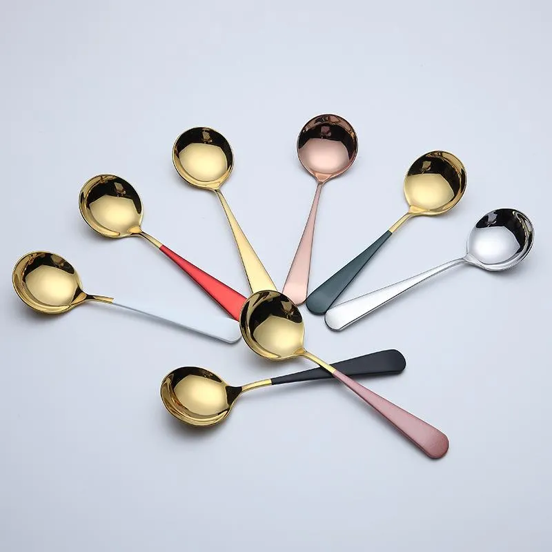 Stainless Steel Spoons - Premium Round Soup Spoons, Thickened Coffee ...