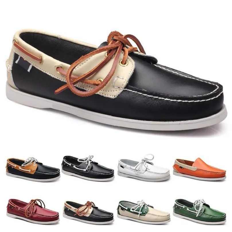 DHgate.com:Mens Leather Running Shoes, British Style, Black, White ...