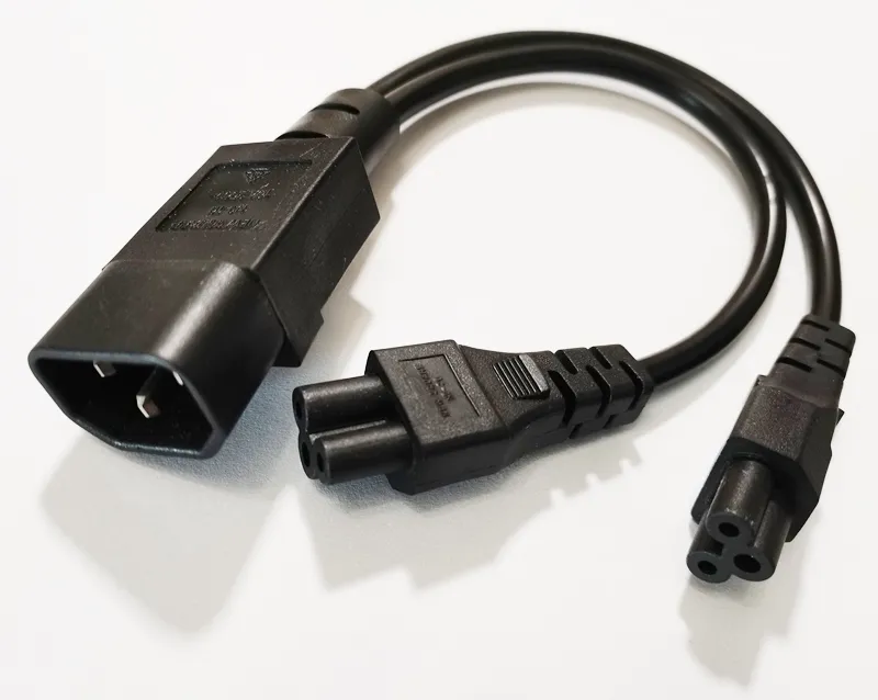 IEC 320 C14 to Dual C5 Power Adapter Cable - 30cm - Male to Female ...
