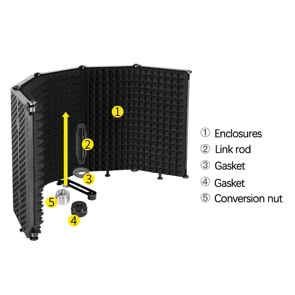 Adjustable Sound Absorbing Vocal Recording Panel Portable Acoustic ...