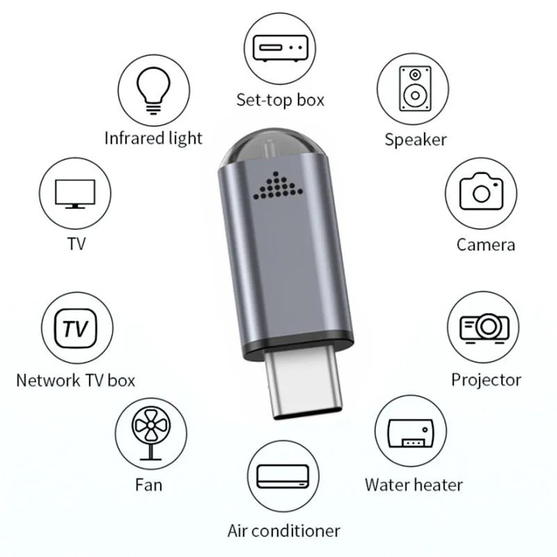 Micro USB Type C Interface Wireless Infrared Remote Adapter Adapter ...