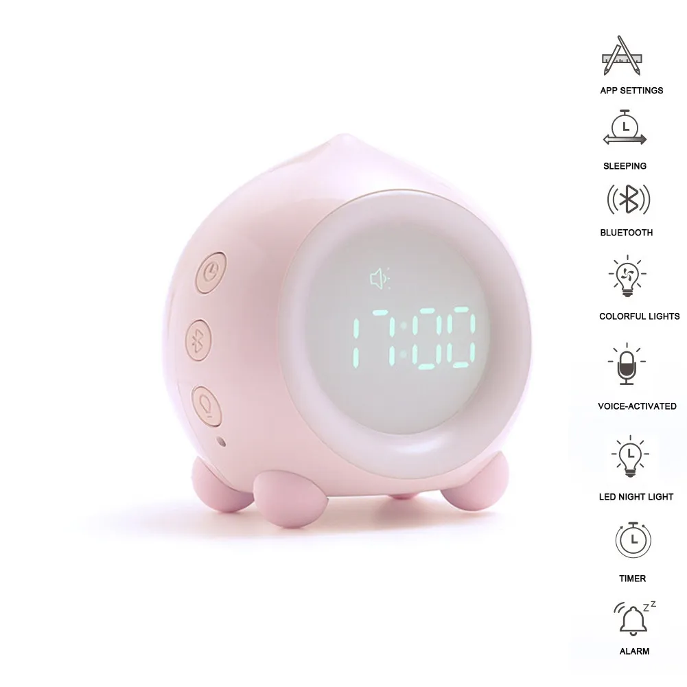 Colorful Kids Smart Alarm Clock With 7 Changing Colors Digital Display ...