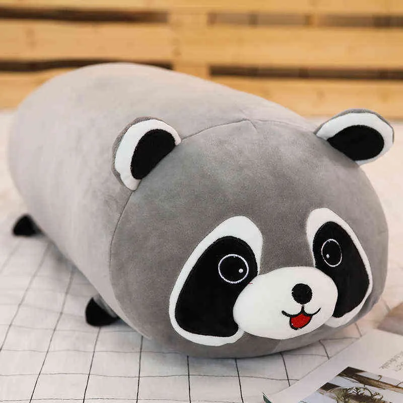 Long Cylindrical Plush Animal Pillow: Cartoon Stuffed Toy For Kids ...