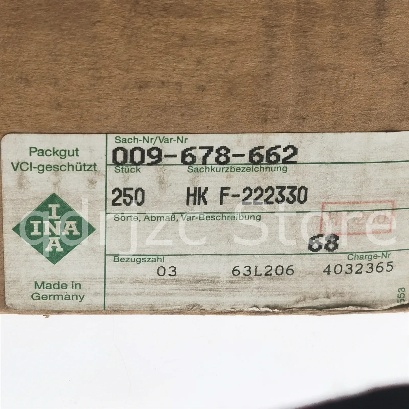 INA Needle Roller Bearing F-222330 HK202918RS, 20x29x18mm, 2PX1, HK ...