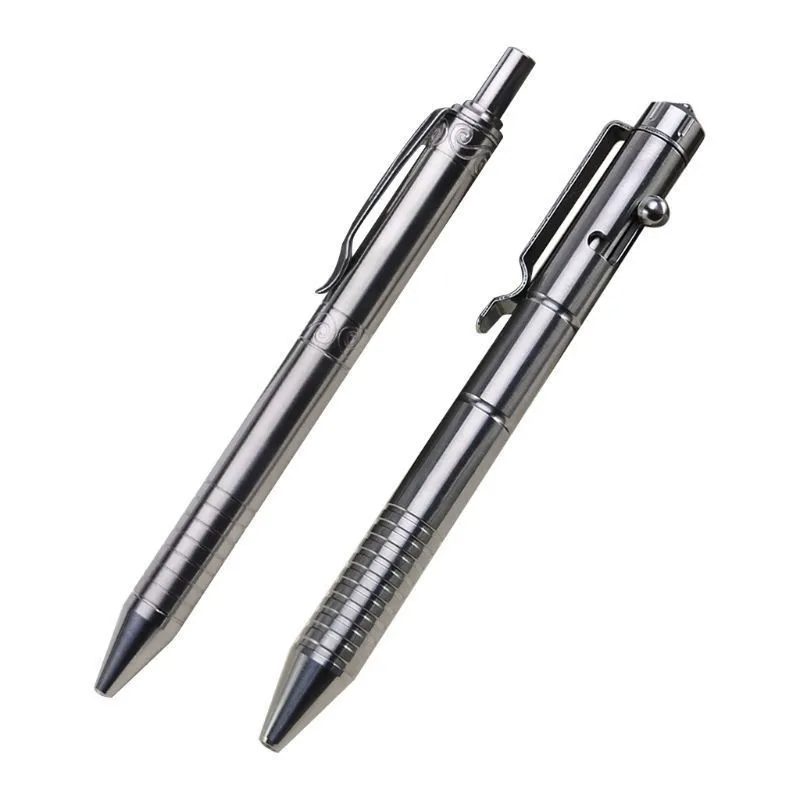Solid Titanium Alloy Gel Ink Pen - Vintage Bolt Action Writing Tool ...
