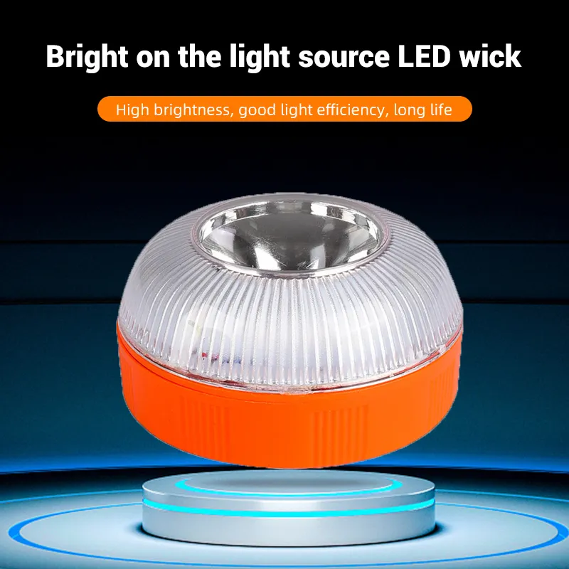 Emergency Flashlight Car Beacon With Magnetic Base Roadside Safety ...