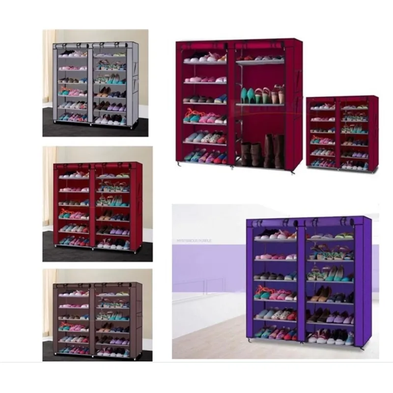 6 Layer Shoe Cabinet Amart Shelf Organizer Cabinet With Cover 12 Grid US Warehouse Drop Shipping Available From Dou08 19 DHgate.Com