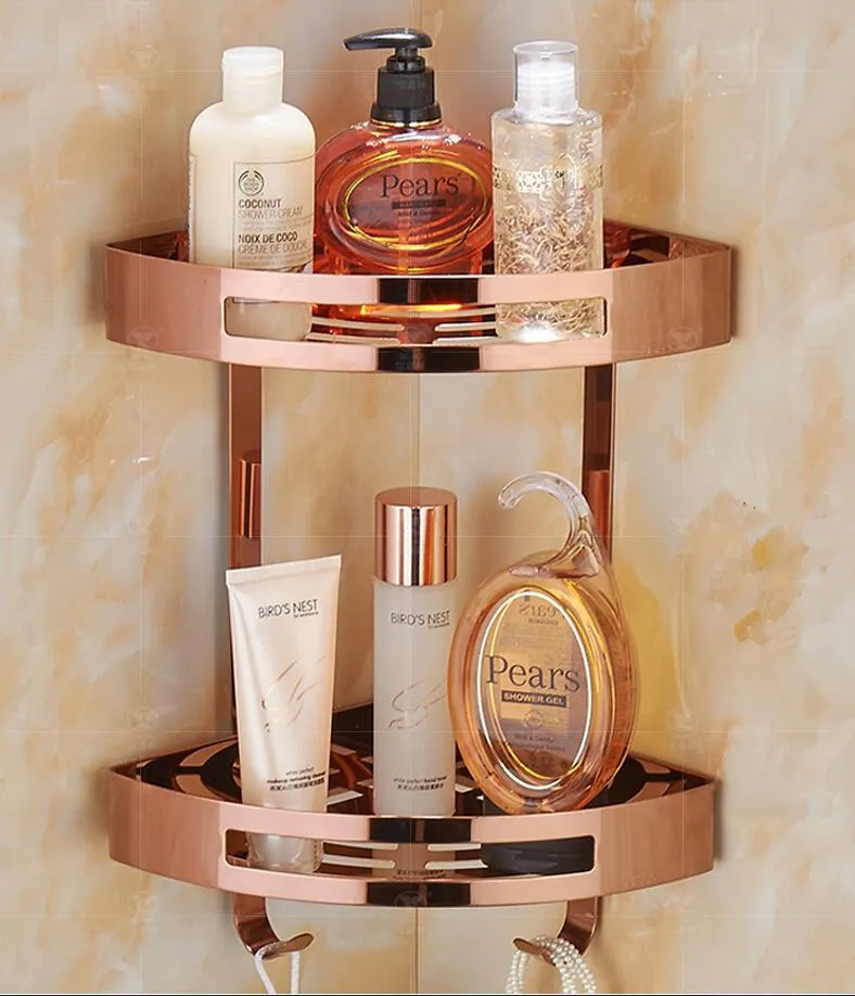 Wall Mounted Gold Stainless Steel Bathroom Soap Holder Hanging Rack Shower Shelf Shampoo Holder Basket Corner Shelf Y200407 From Shanye10 28.9 DHgate.Com