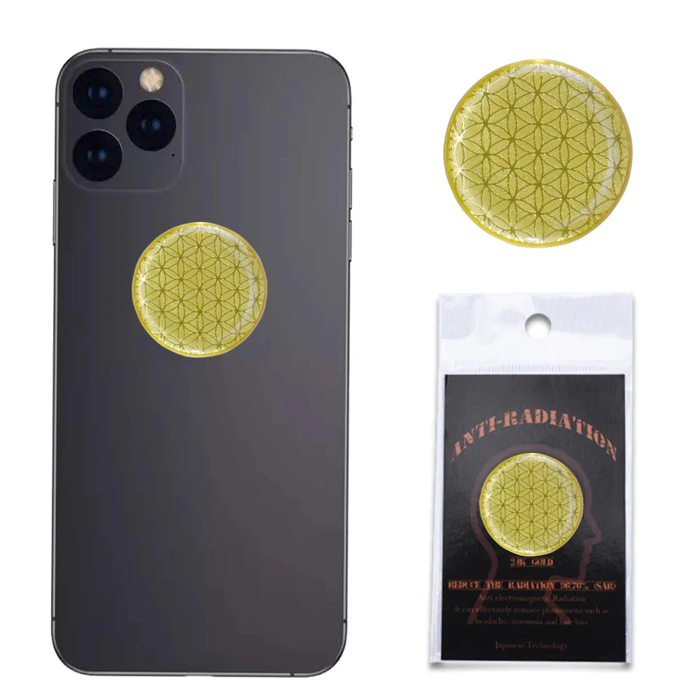 Newest Design 5G Anti-Radiation Round Golden Mobile Phone Sticker ...