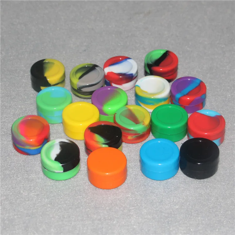 Assorted Silicone Concentrate Containers Non Stick Jars For Wax ...
