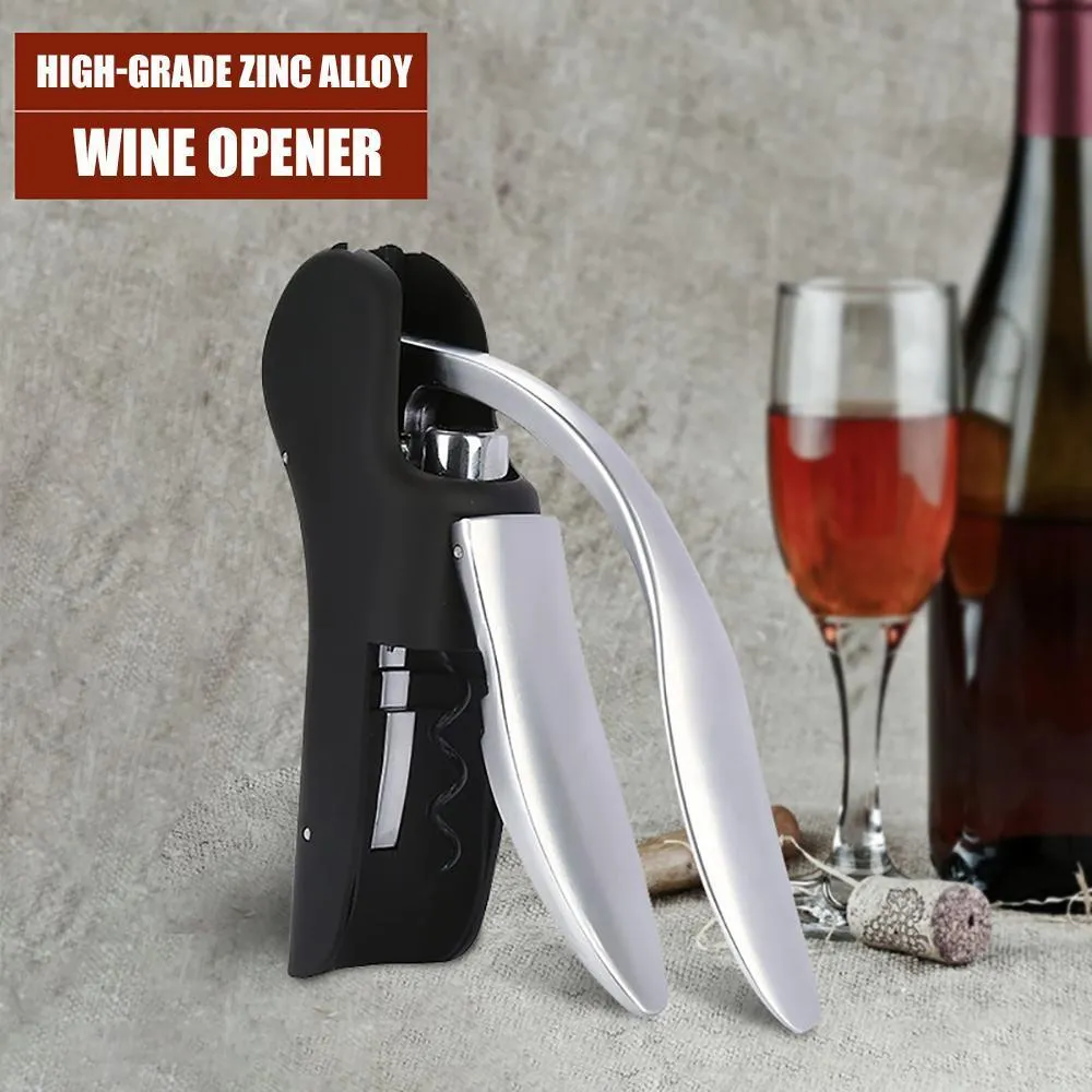 Mintiml Aluminum Lever Bottle Opener with Corkscrew and Foil Cutter ...
