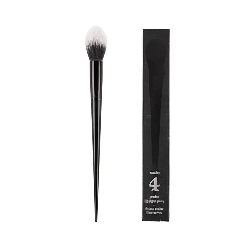 Powder Highlighter Brush - Black Tapered Fluffy Powder Bronzer Blush ...