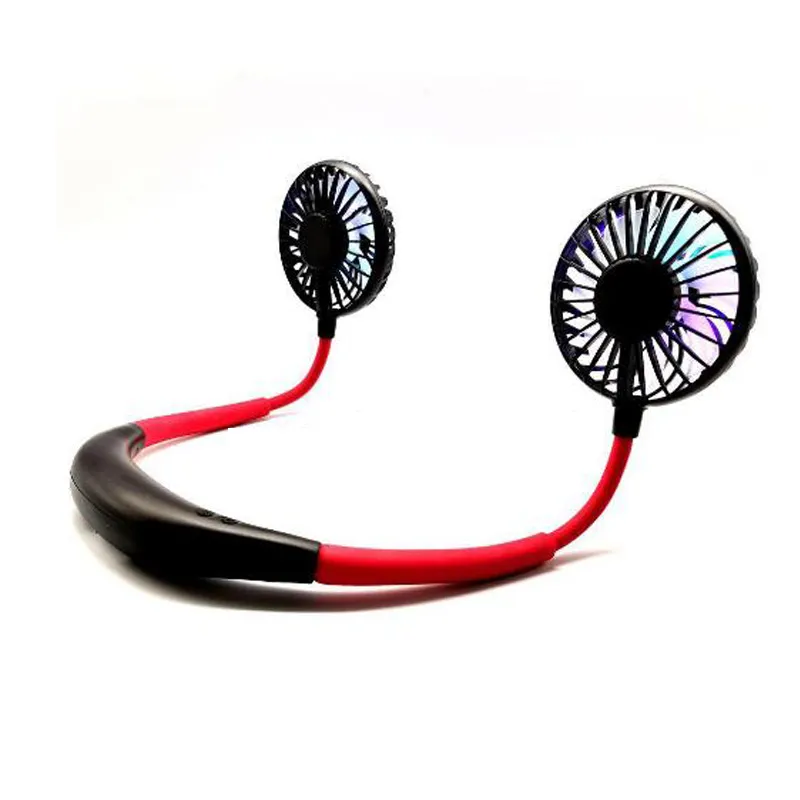 Wholesale Mini Portable Black LED Neck Fan With Hands Free Usb Headset ...
