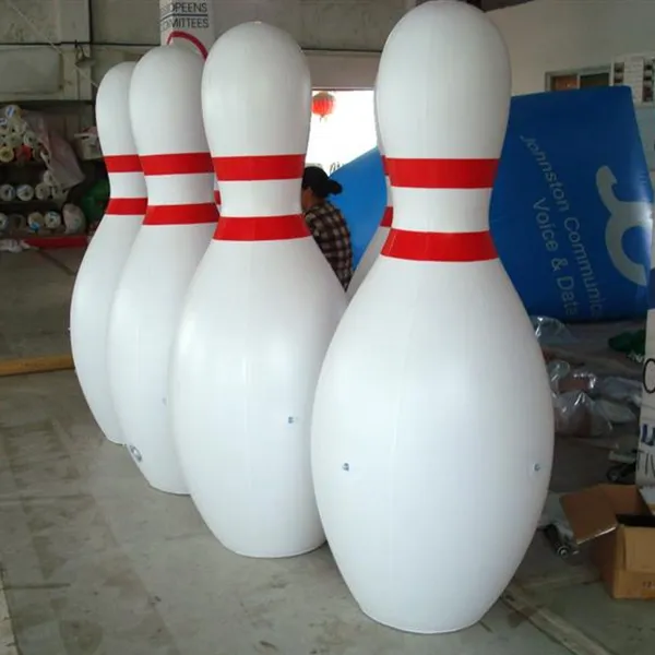 Giant Inflatable Bowling Set - 6 Pins 2-3m & Human Bowling Ball Games ...