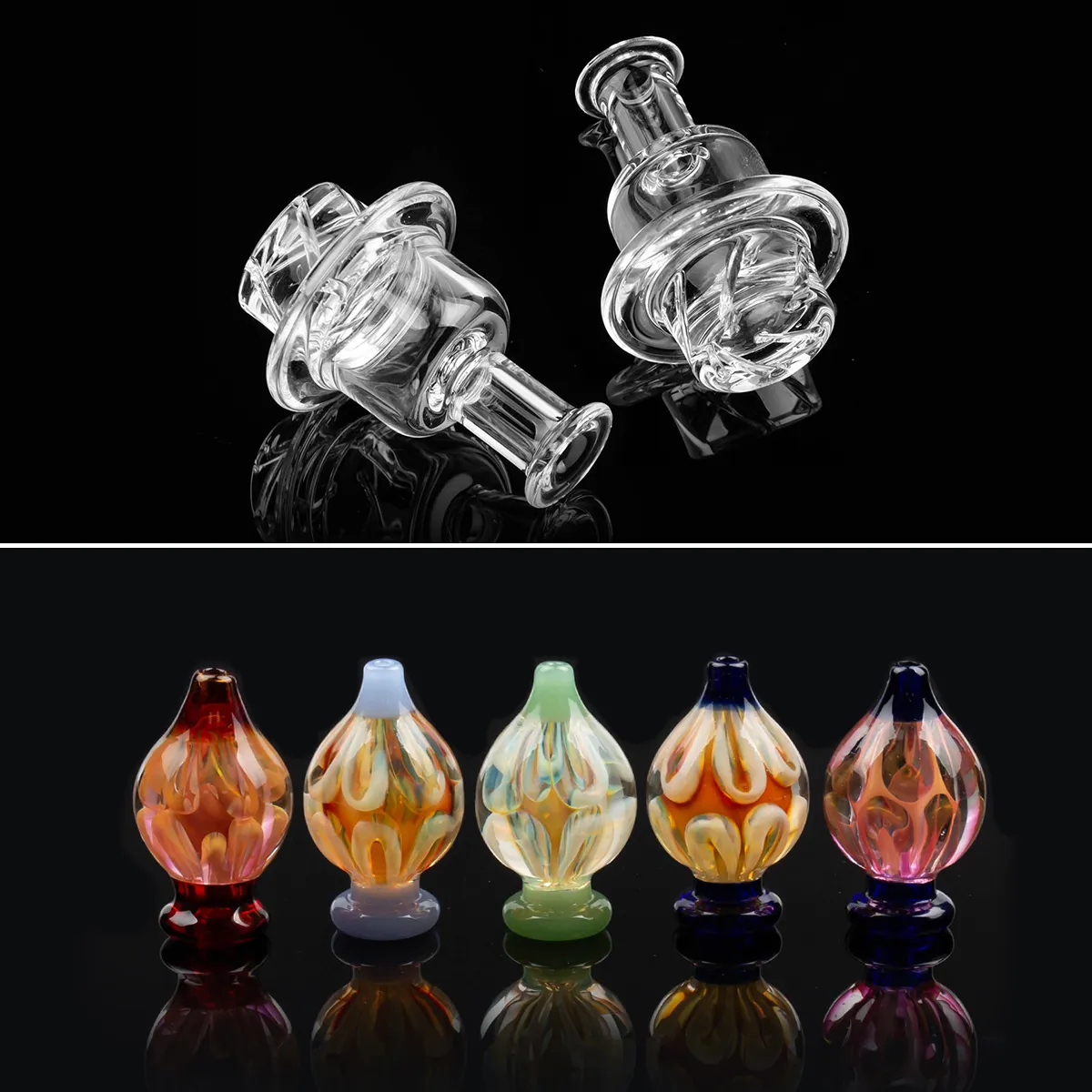 Quartz Cyclone Carb Cap With Airflow Hole Spinner Dab Rig Cap For 25mm ...