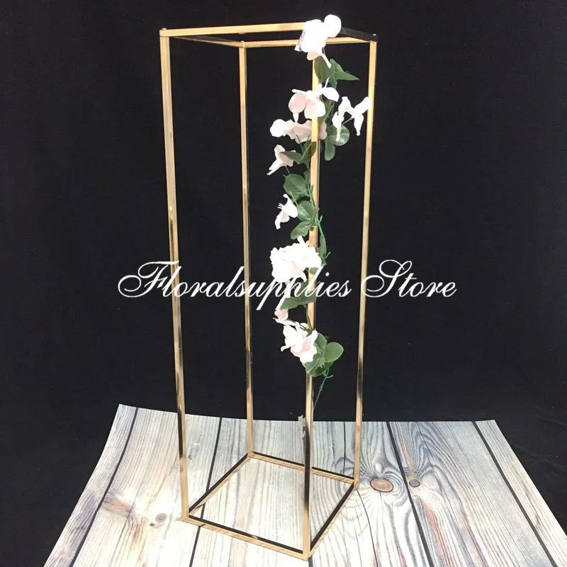Gold Floor Vase Centerpiece Metal Flower Stand For Wedding Decor, Tall ...