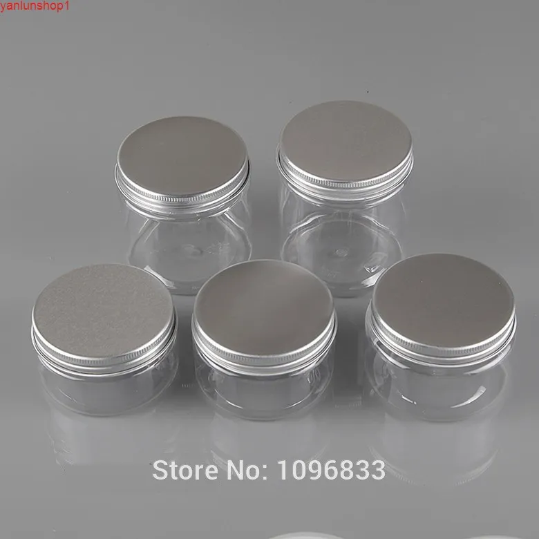 Set Of High Quality 200g/200ml Plastic Jars With Aluminum Lid Caps ...