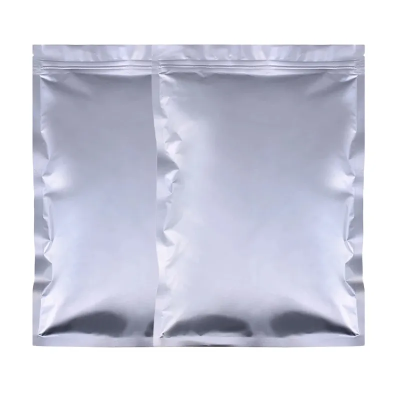 Wholesale Silver Foil Zip Lock Silver Foil Plastic Bags 9x16cm Ideal ...