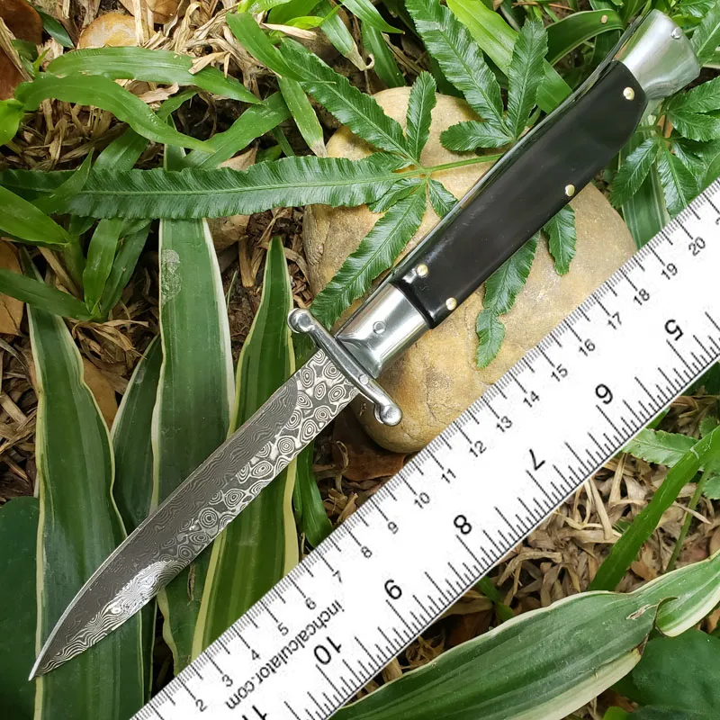 New 9 Inch Folding Pocket Automatic Knife EDC Italian Style Guardian ...