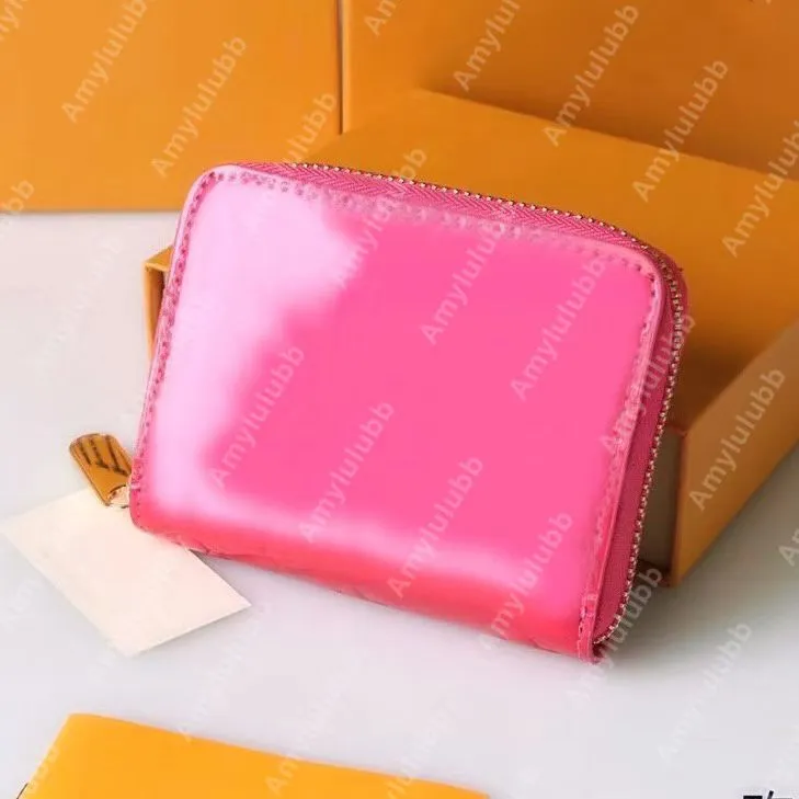 DHgate.com:Designer Womens Leather Wallet, Short Fuchsia Zipper Pouch ...