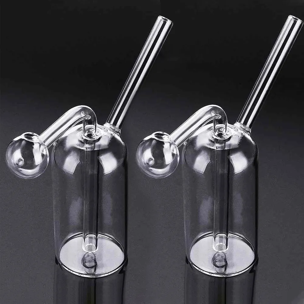 Transparent Glass Smoking Pipes Portable Glass Bowl Shisha Hookah Water ...