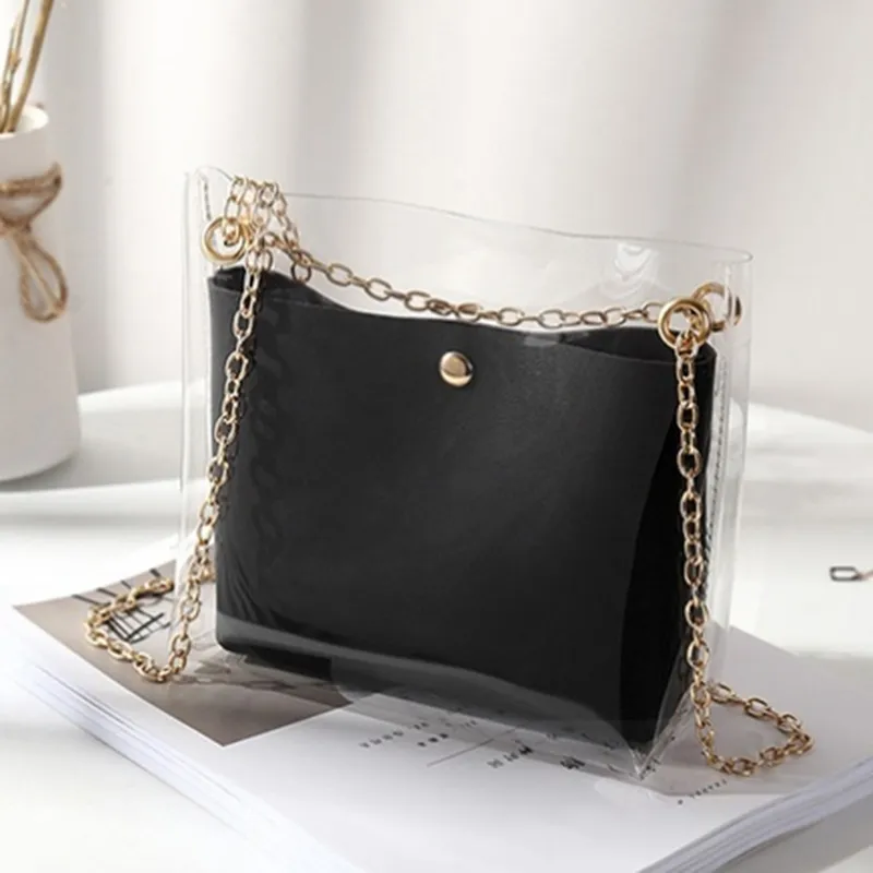 New Design Transparent Bucket Handbag: Women's Clear PVC Jelly Small ...