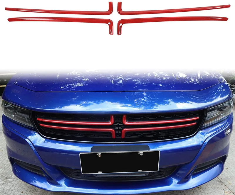 DHgate.com:Red Car Front Mesh Grille Cover Dcoration Trim 4pcs For ...