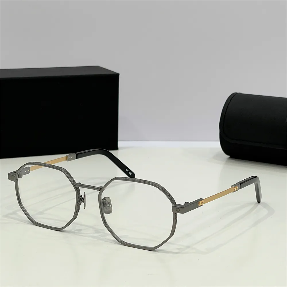 Brand Vintage Hexagon Eyeglass Frames Transparent Prescription Glasses ...