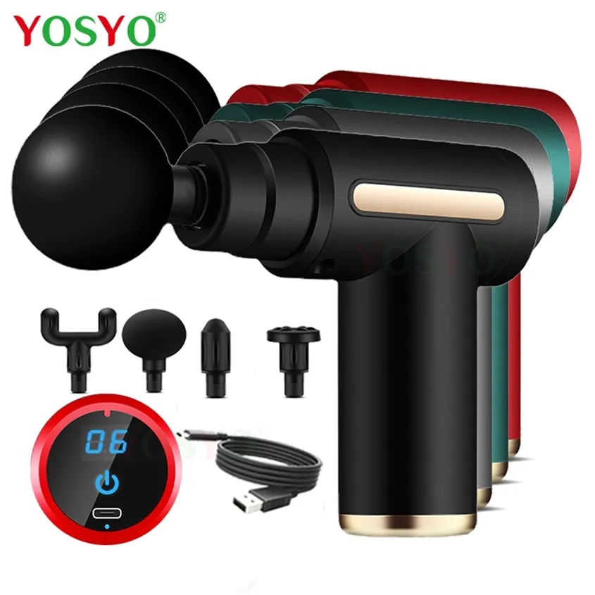 Fascia Gun Muscle Relaxation Pocket Massage Stick Mini LCD 20 Gears ...