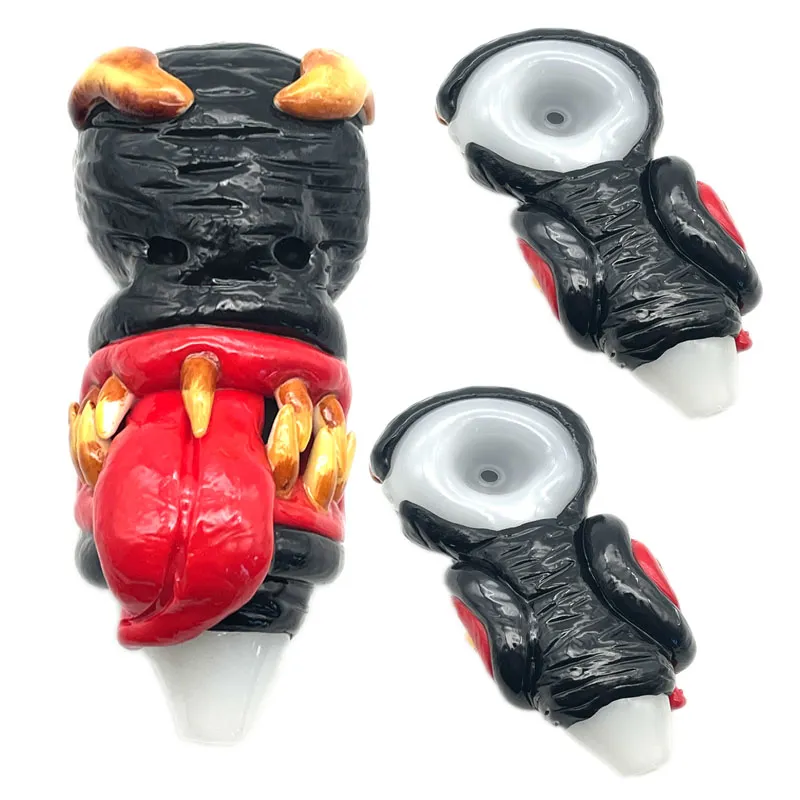 DHgate.com:5 Inch Funny glass Hand Pipes Heady Tobacco Pipe 3D Cartoon ...