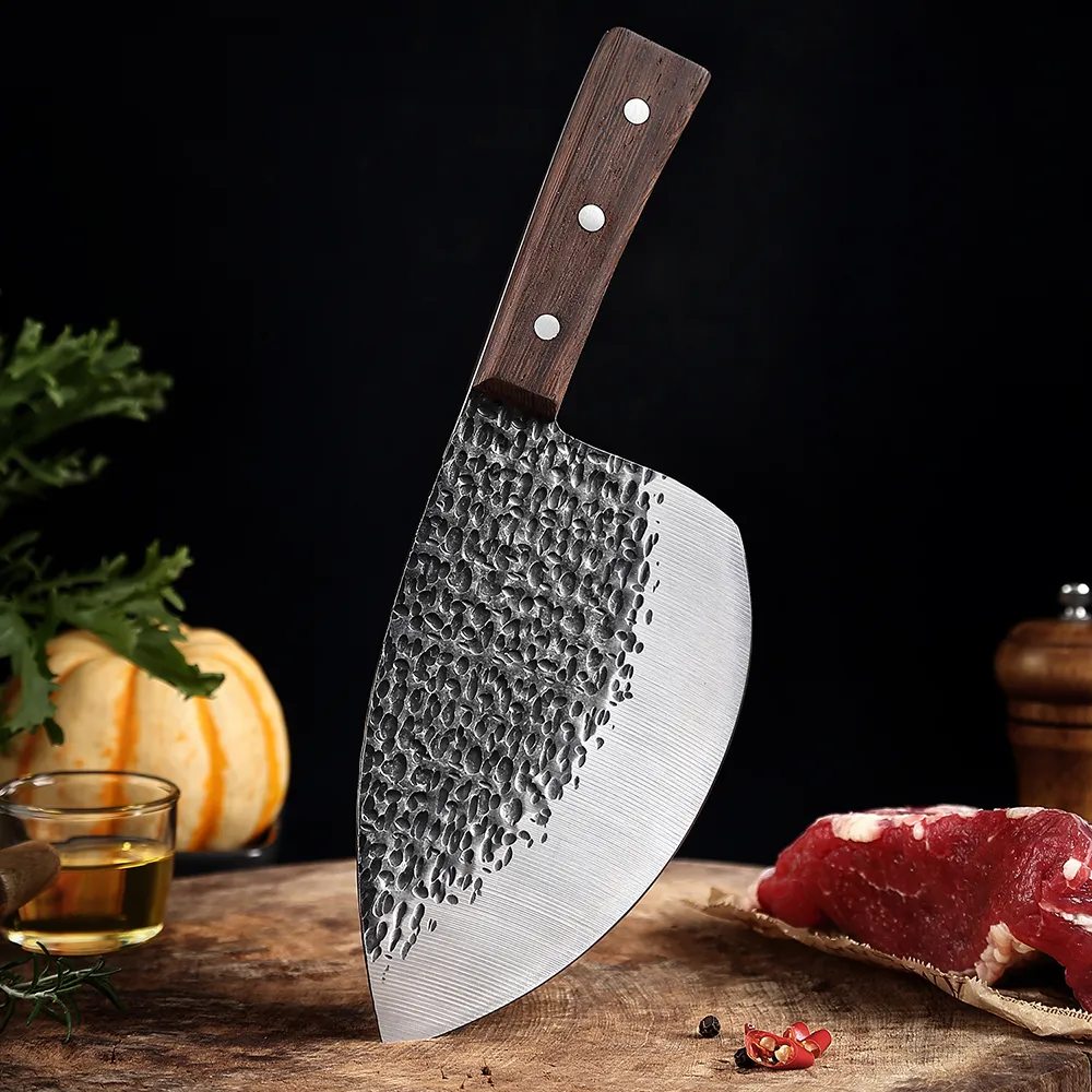 DHgate.com:Handmade Forged Stainless Steel Cleaver Knife, Meat Slicing ...