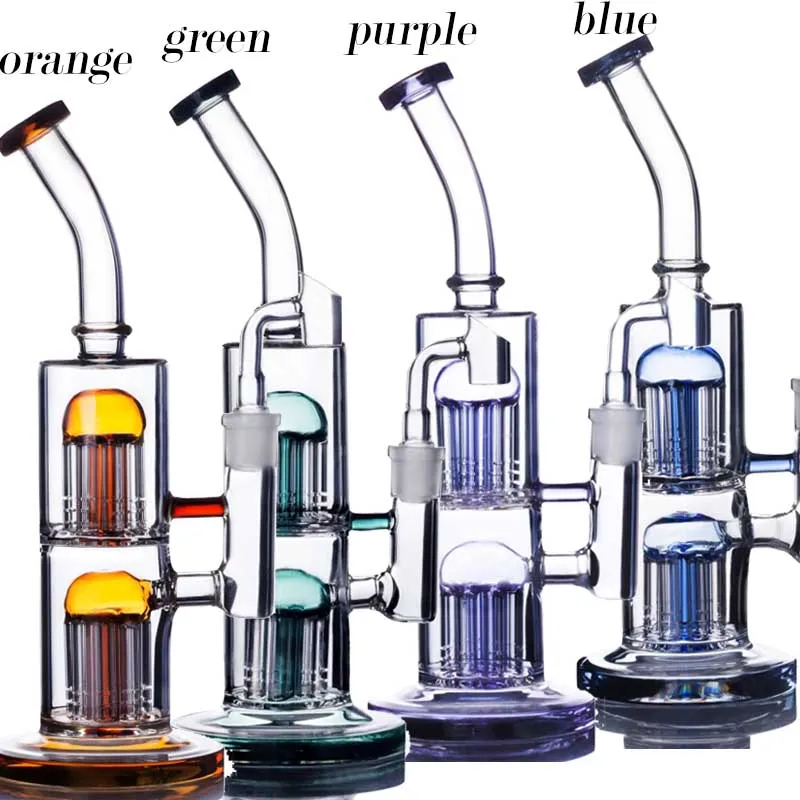Wholesale Double Arm Tree Perc Bong With Recycler, Thick Base, And Banger Ideal For Water ...