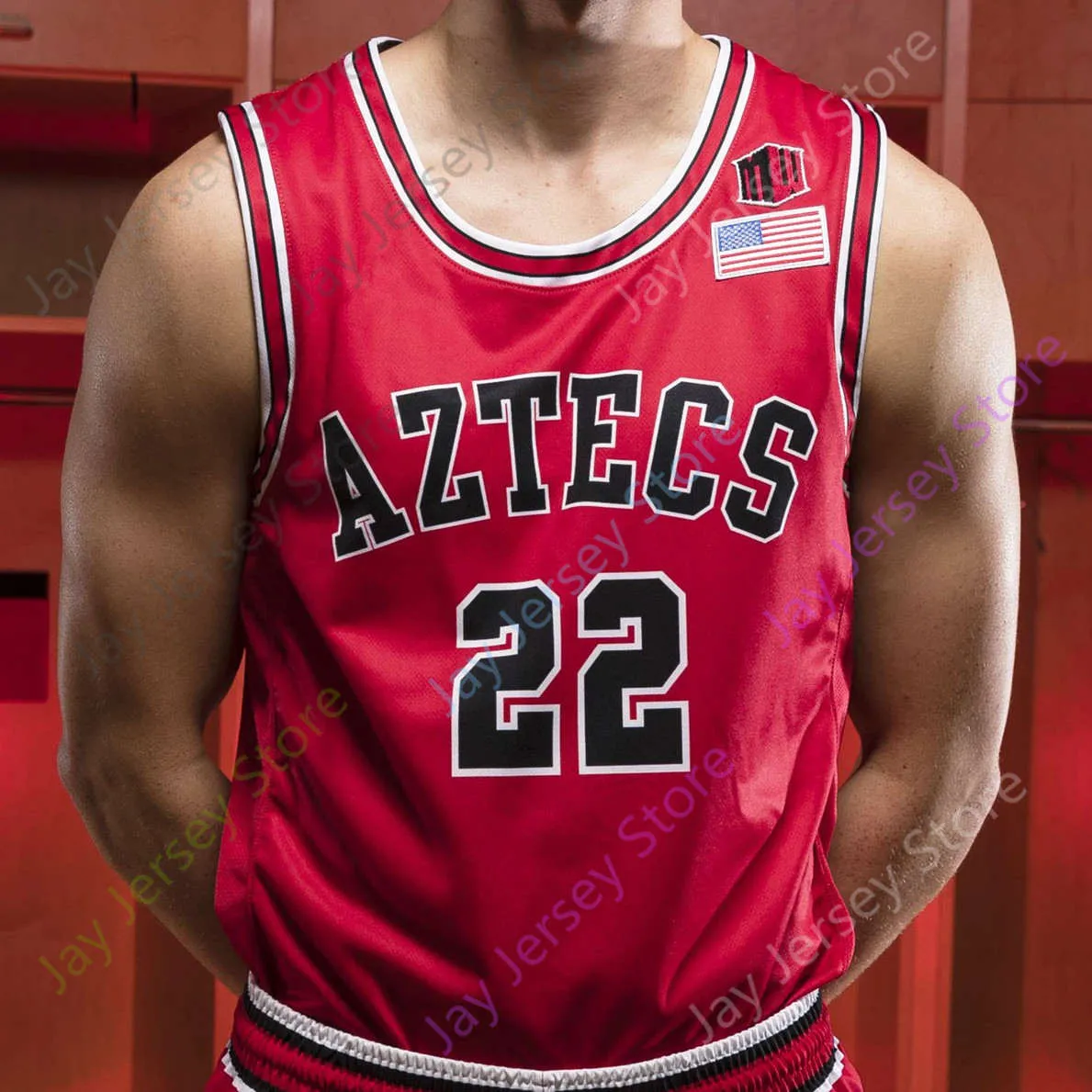 San Diego State Aztecs Basketball Jersey NCAA College Leonard Che Evans ...